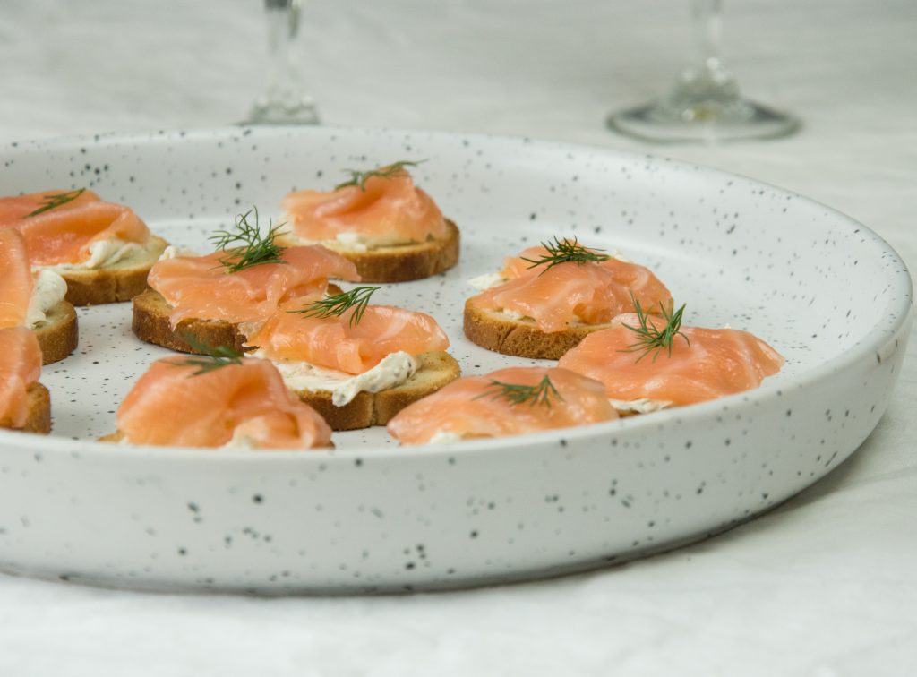 Toast krokant met gerookte zalm - Jos Poell